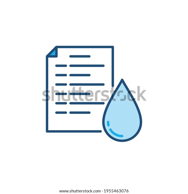 Utility Bill Water Vector Concept Colored Stock Vector (Royalty Free ...