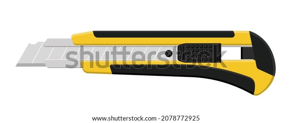 Utility Knife Box Cutter Cartoon Vector: เวกเตอร์สต็อก (ปลอดค่า ...
