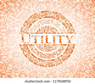 Utility Orange Tile Background Illustration Square Stock Vector ...