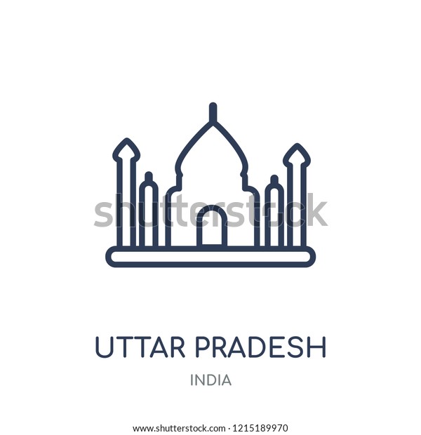 Uttar Pradesh Icon Uttar Pradesh Linear Stock Vector (Royalty Free ...
