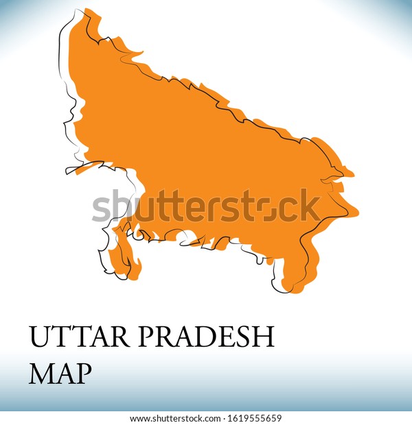 Uttar Pradesh Map Vector Illustration Stock Vector (Royalty Free ...