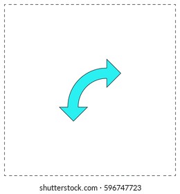 Uturn Outline Vector Icon Black Editable Stock Vector (Royalty Free ...