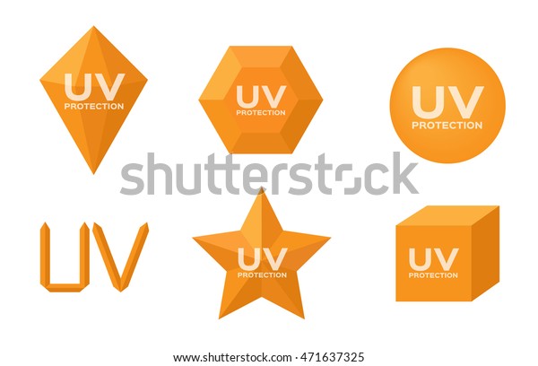 Uv Protection Logo 6 Ultraviolet Icon Stock Vector (Royalty Free ...