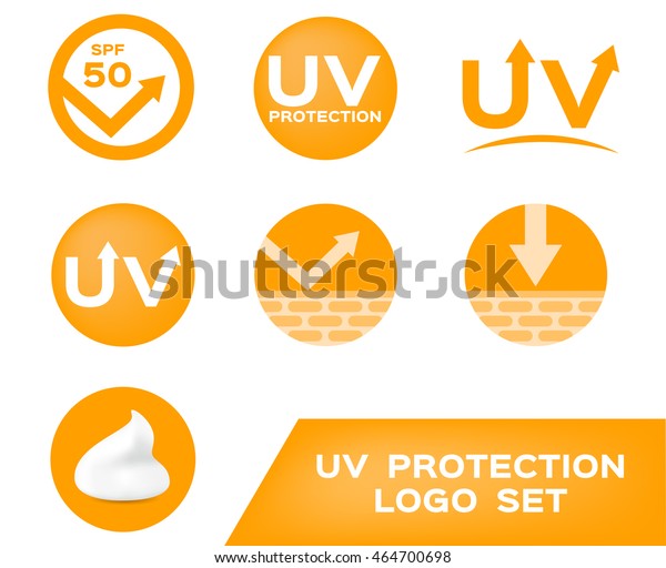 Uv Protection Logo 7 Ultraviolet Icon Stock Vector (Royalty Free) 464700698