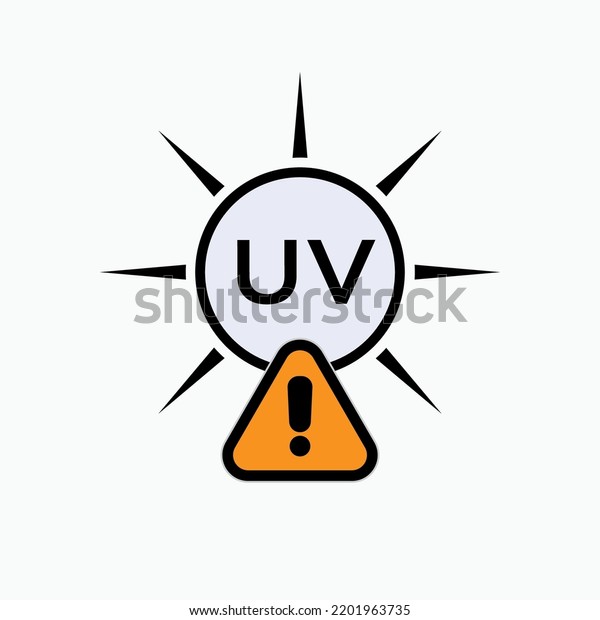 Uv Radiation Warning Attention Symbol Ultraviolet Stock Vector (Royalty ...