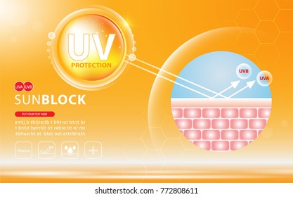 Uv Reflection Skin After Protection Vector Stock Vector (Royalty Free ...