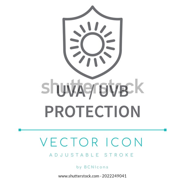Uva Uvb Protection Line Icon Sun Stock Vector (Royalty Free) 2022249041 ...