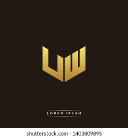 Uw Logo Letter Initial Logo Designs Stock Vector (Royalty Free ...