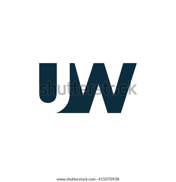 Uw Logo Vector Graphic Branding Letter Stock Vector (Royalty Free ...