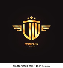 Uw Logo Vector Graphic Gold Stock Vector (Royalty Free) 1544216069 ...
