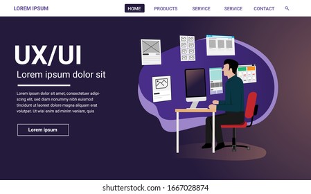 ux, banner ui para la plantilla: vector de stock (libre de regalías ...