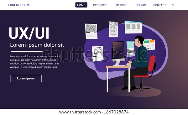 ux, banner ui para la plantilla: vector de stock (libre de regalías ...