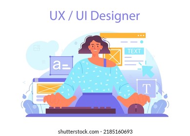 Ux Ui Designer Concept App Interface Stock Vector (Royalty Free ...