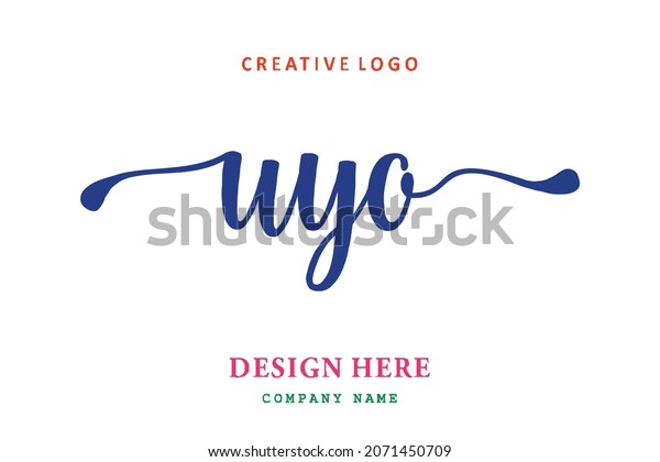Uyo Lettering Logo Simple Easy Understand Stock Vector (Royalty Free ...