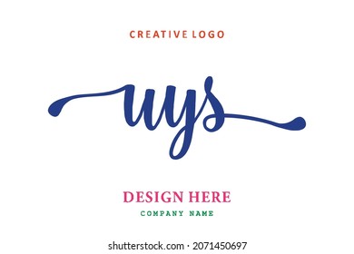 Uys Lettering Logo Simple Easy Understand Stock Vector (Royalty Free ...