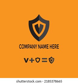 V Abstract Security Safety Logo Design Stock Vector (Royalty Free ...