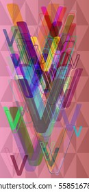 V Alphabet Background Template Stock Vector (Royalty Free) 558516781 ...