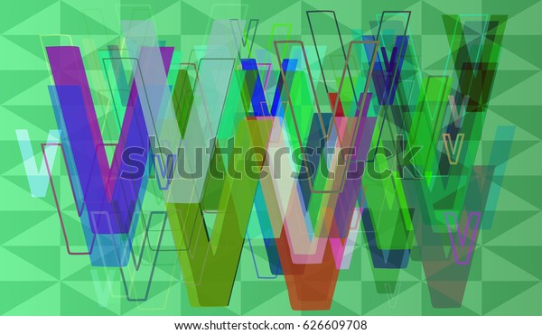 V Alphabet Design Idea Stock Vector (Royalty Free) 626609708 | Shutterstock