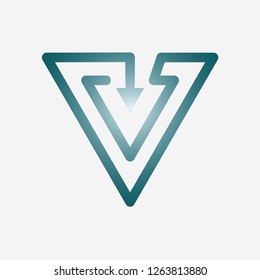 V Arrow Logo Logos V Wings Stock Vector (Royalty Free) 1263813880 ...