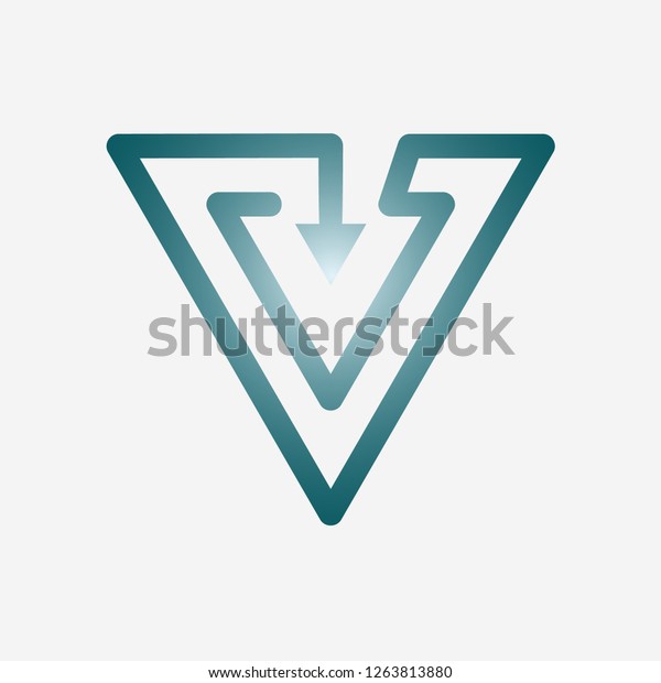 V Arrow Logo Logos V Wings Stock Vector (Royalty Free) 1263813880 ...