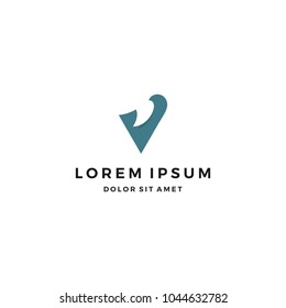V Bird Logo Stock Vector (Royalty Free) 1044632782 | Shutterstock