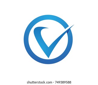 V Check Mark Logos: vector de stock (libre de regalías) 749389576 ...