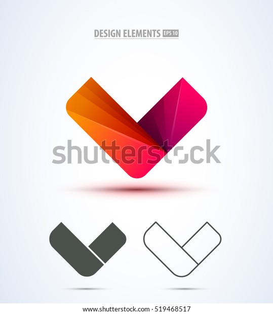 V Company Vector Logo Sign Symbol Stock Vector (Royalty Free) 519468517