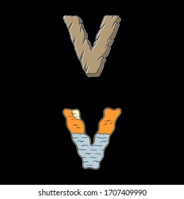 V Font Stone Summer Stock Vector (Royalty Free) 1707409990 | Shutterstock