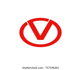 Initial Company Circle V Logo Red Stock Vector (Royalty Free) 732401005 ...