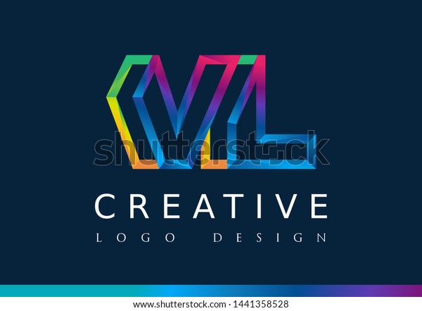V L Logo Vl Letter Design Stock Vector (Royalty Free) 1441358528 ...
