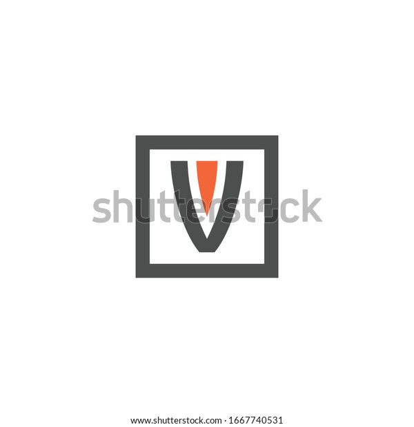 V Letter Combine Square Vector Illustration Stock Vector (Royalty Free ...