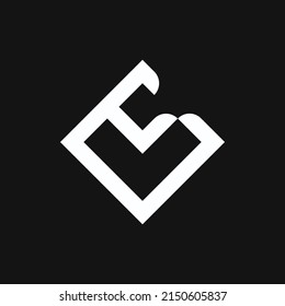 V Letter Enclosed Square Square Logo Stock Vector (Royalty Free ...