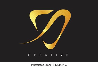 V Letter Logo Icon Design Golden Stock Vector (Royalty Free) 1495112459 ...