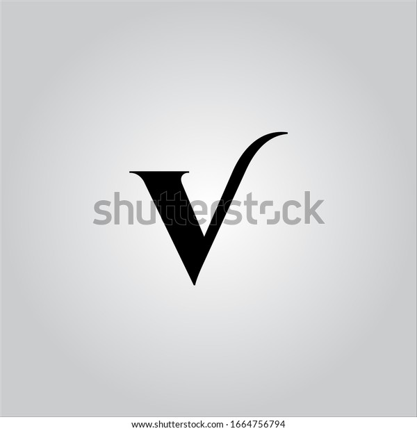 Logotipo de letra V con fondo de degradado blanco.Icono de letra ...