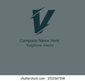 V Letter Stylish Logo Design Vector Stock Vector (Royalty Free ...