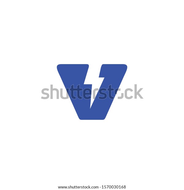 V Letter Volt Logo Boltz Electric Stock Vector (Royalty Free ...