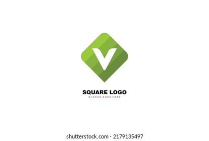 V Logo Square Identity Letter Template Stock Vector (Royalty Free ...