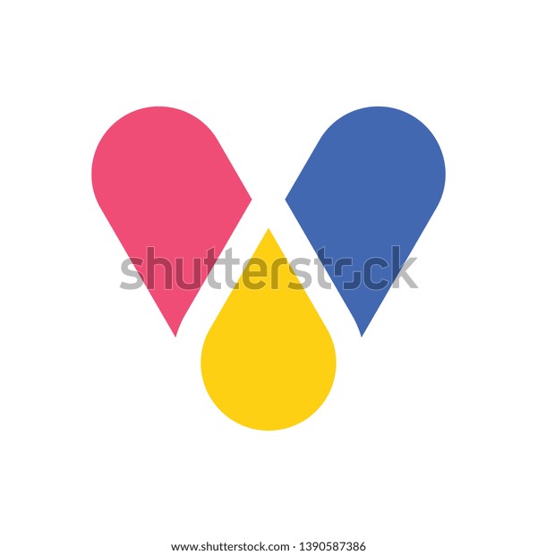 V Mark Logo Letter Design Stock Vector (Royalty Free) 1390587386 ...