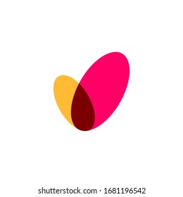 V Overlap Logo Design Template Sign Stock Vector (Royalty Free ...