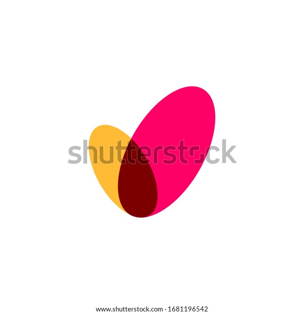 V Overlap Logo Design Template Sign Stock Vector (Royalty Free ...