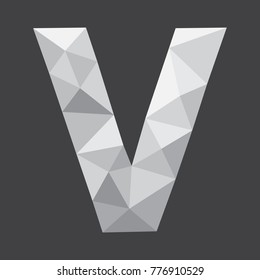 V Polygonal Alphabet Design Stock Vector (Royalty Free) 776910529 ...