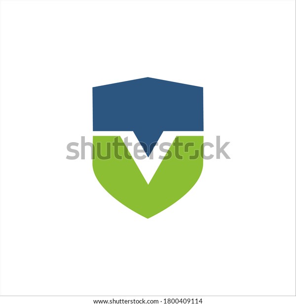 V Shield Logo Design Vector Sign Stock Vector (Royalty Free) 1800409114 ...