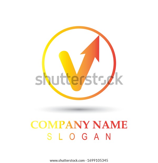 V Ship Logo Arrow Head Financial Stock Vector (Royalty Free) 1699105345