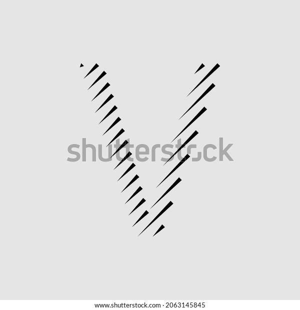 V Stylish Font Letter Logo Design Stock Vector (Royalty Free ...