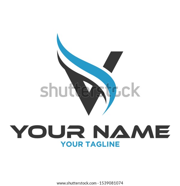 V Typo Logo Can Be Used Stock Vector (Royalty Free) 1539081074 ...