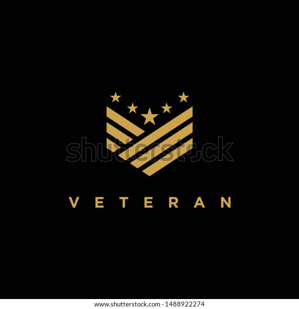 V Veteran Logo Concept Designs Stock Vector (Royalty Free) 1488922274