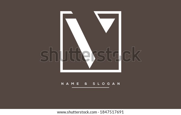 V Vv Abstract Letters Logo Monogram Stock Vector (Royalty Free ...
