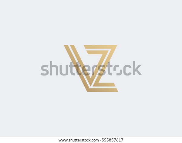 V Z Letter Logo Concept Creative Stock Vector (Royalty Free) 555857617 ...