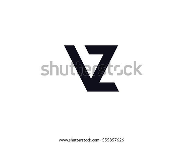 V Z Letter Logo Concept Creative Stock Vector (Royalty Free) 555857626 ...