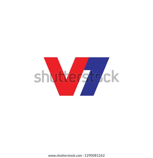 V1 Logo Letter Design Stock Vector (Royalty Free) 1290081262 | Shutterstock